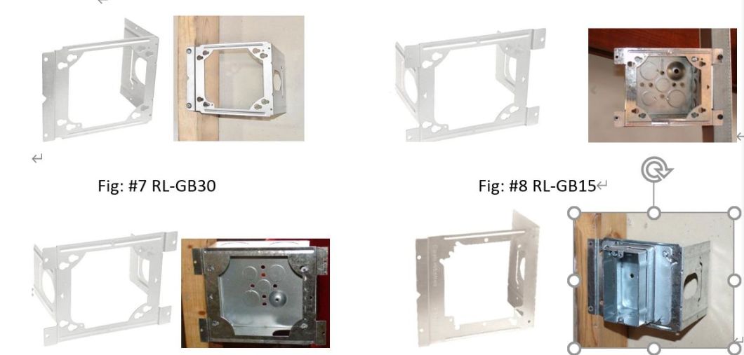 4 Gang Rough in Prefab Box Brackets