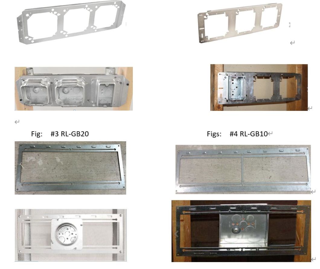4 Gang Rough in Prefab Box Brackets